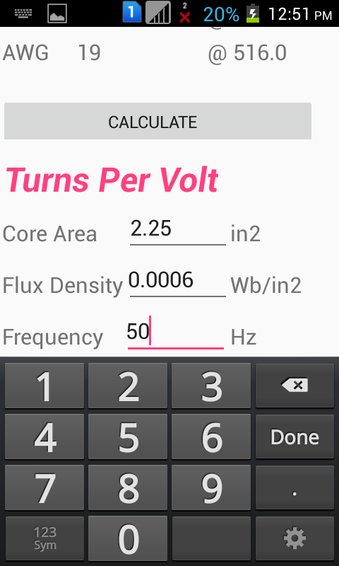 Transformer Winding Calculator Micro Digital 2074